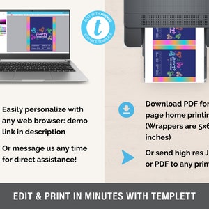 Roller Skate Birthday Party Favor, Neon Glow Personalized Rice Krispies ...