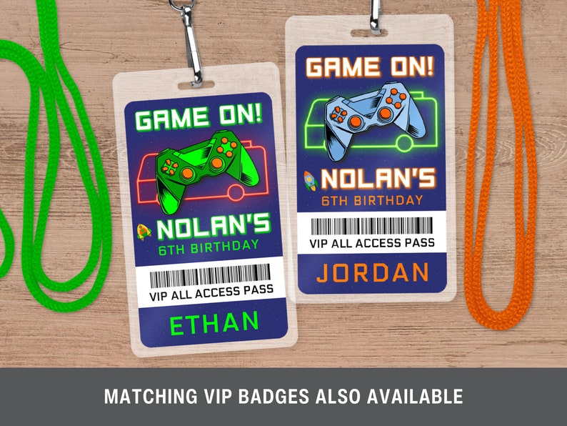 Video Game Themed Party Favors for Game Truck Birthday, Personalized ...