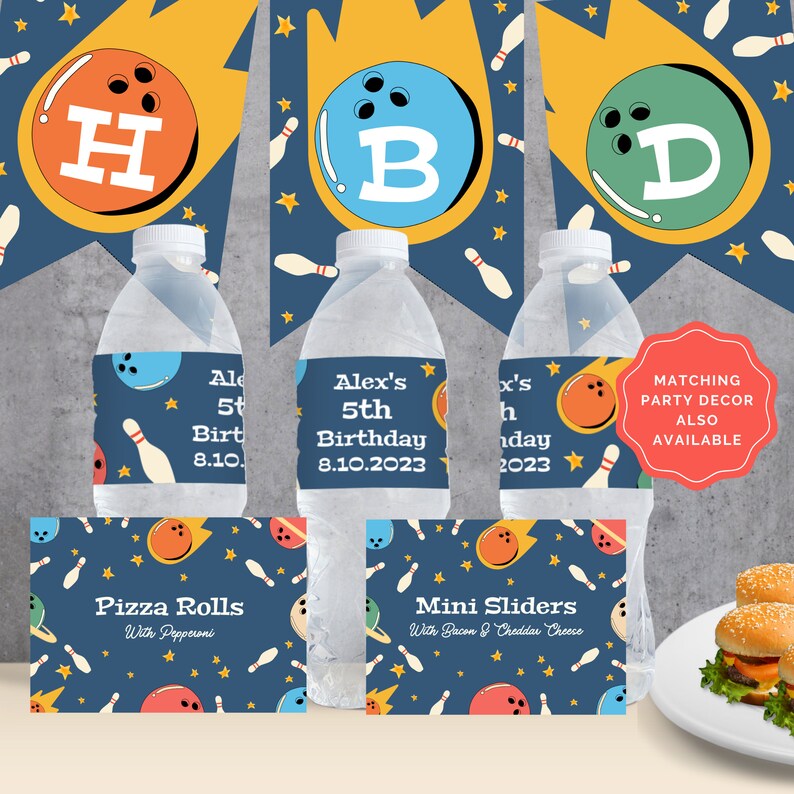 Editable Birthday Thank You Card With Photo for Bowling Party - Etsy