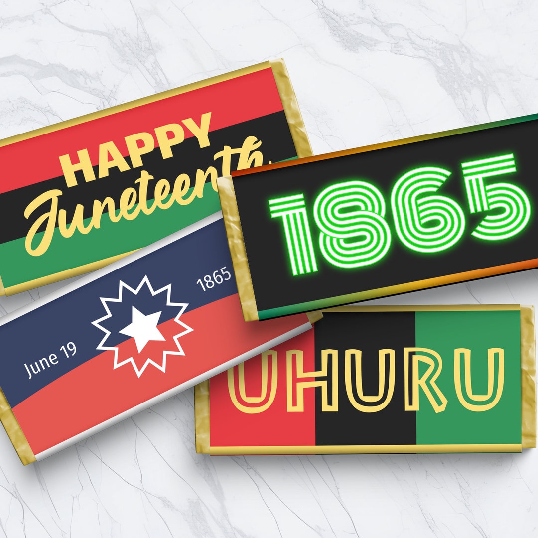 Juneteeth Party Favors, Editable Printable Candy Bar Wrapper Template ...