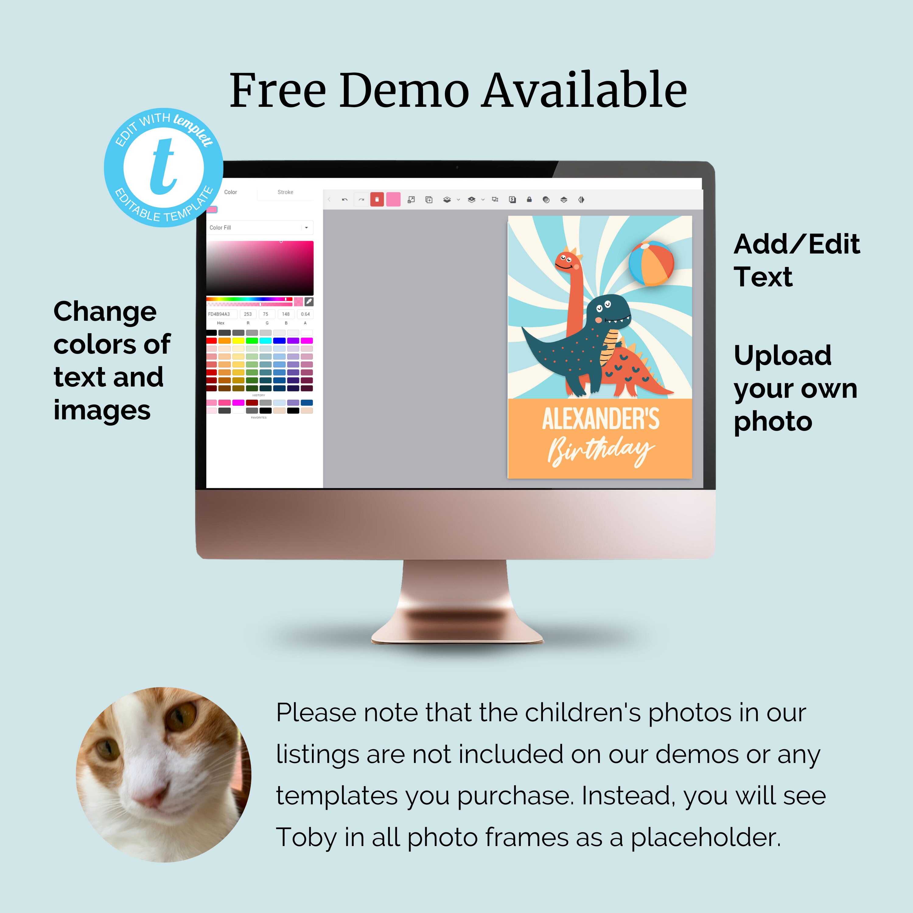 Dinosaur Birthday Party Favor for Kids, Editable Personalized Juice ...