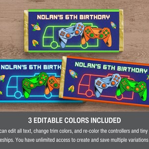 Video Game Themed Party Favors for Game Truck Birthday, Personalized ...