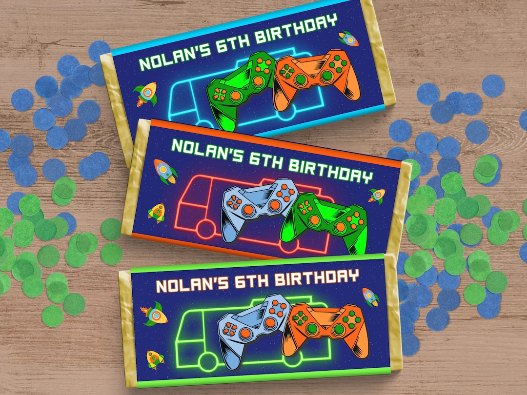 Video Game Themed Party Favors for Game Truck Birthday, Personalized ...