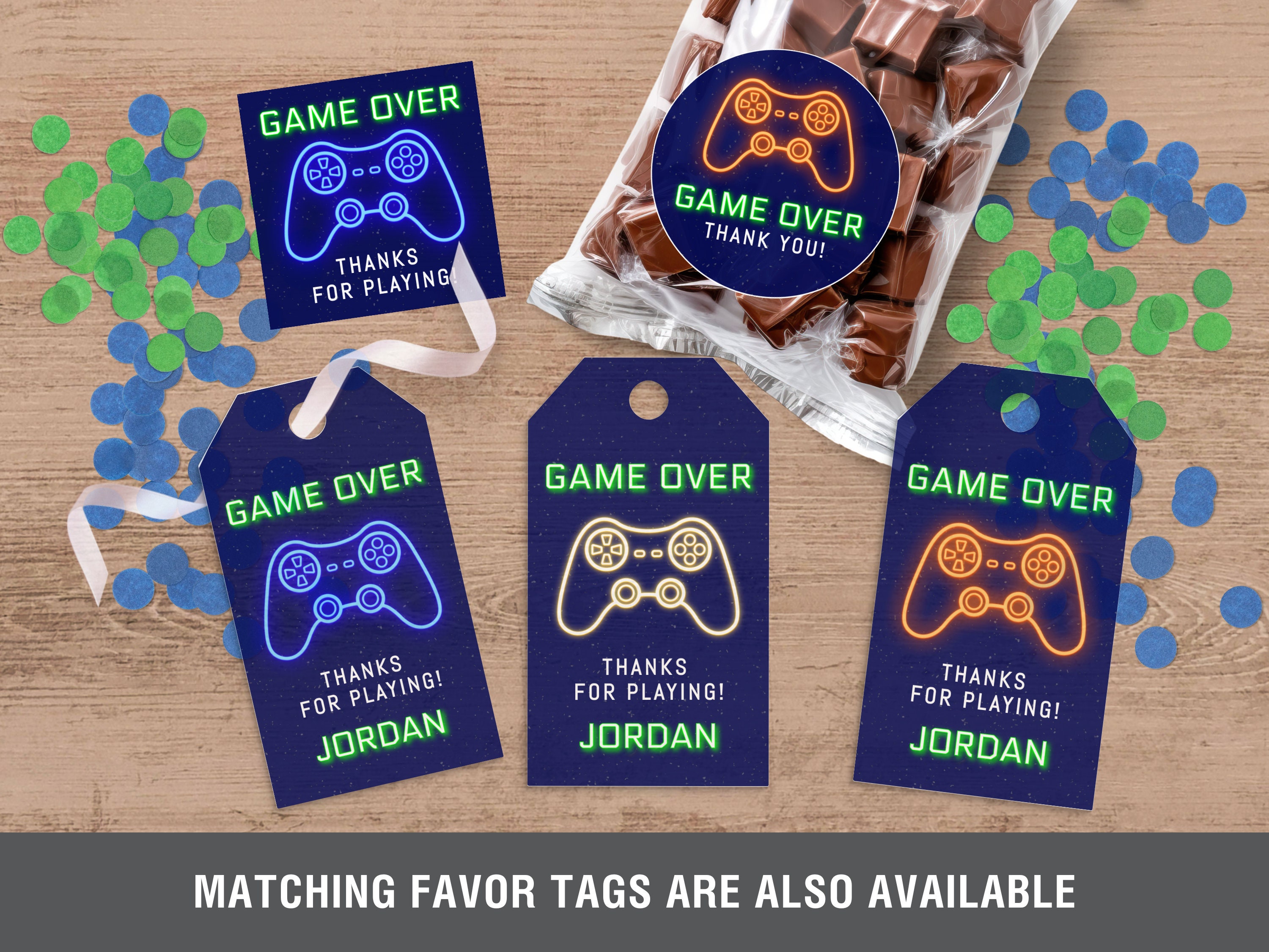 Video Game VIP Birthday Party Pass, Personalized Kids & Teens Neon Glow ...