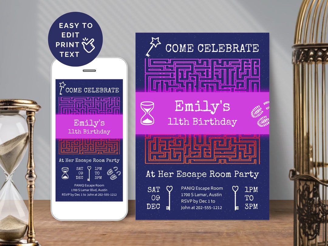 Escape Room Party Invite Editable Kids Escape Room Birthday Invitation escape-room-party-invite-editable-kids-escape-room-birthday-invitation