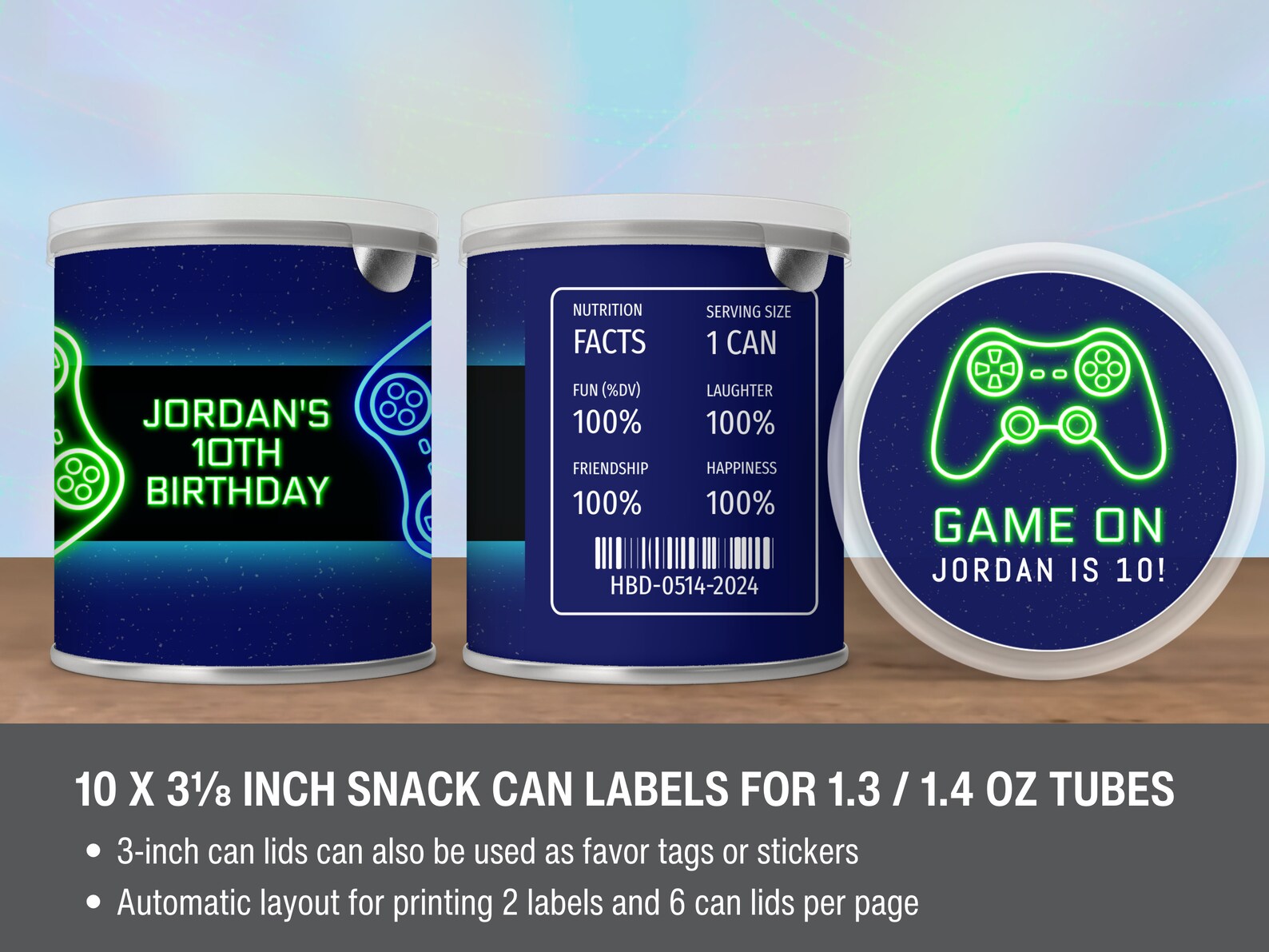 Video Game Themed Birthday Favors, Neon Gaming Controller Favors Kit ...
