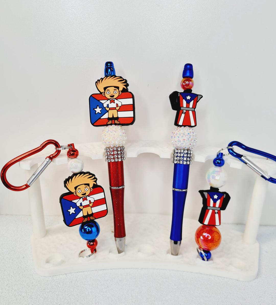 Puerto Rico Beaded Pens and Keychains - Etsy