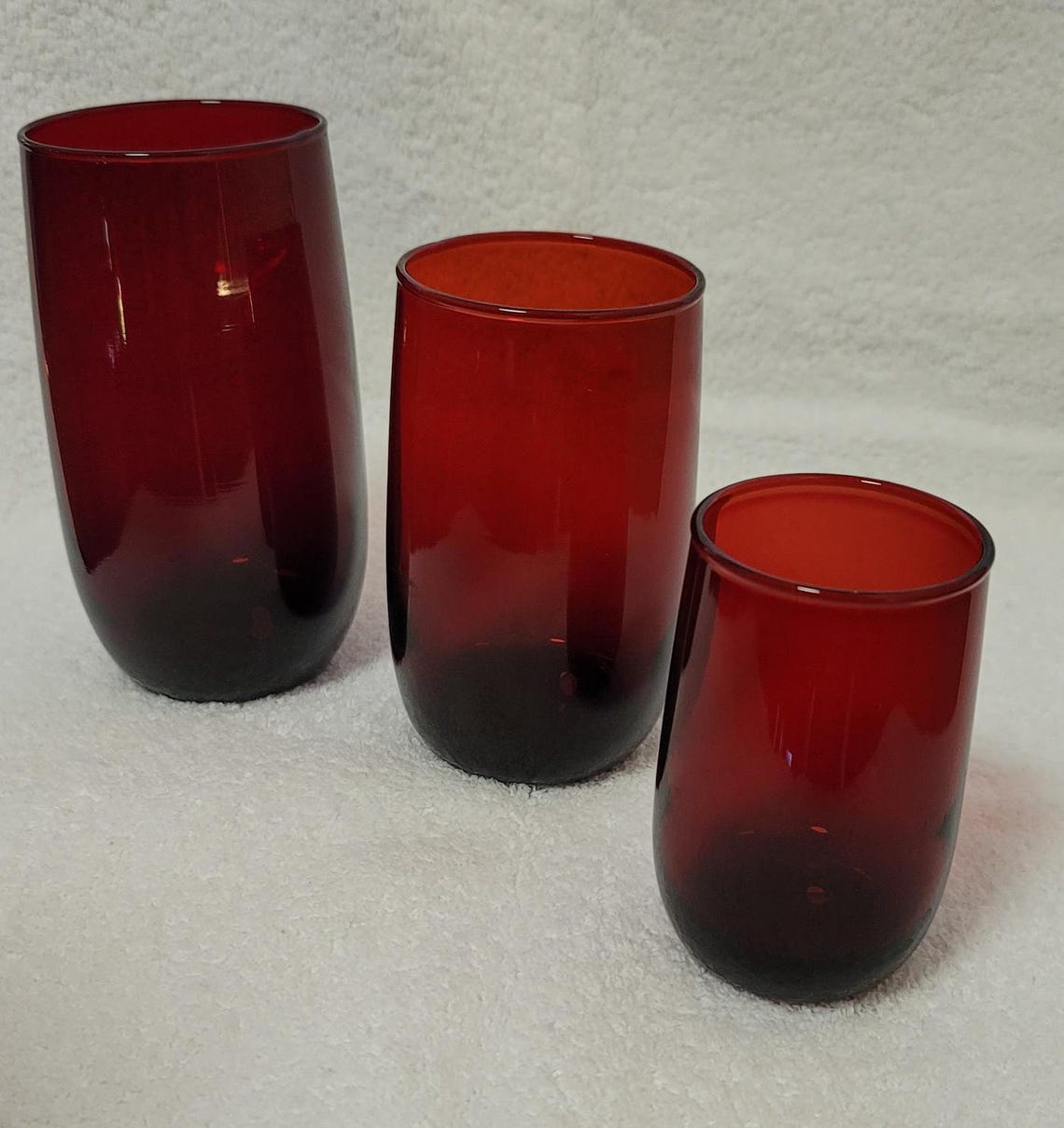 Royal Ruby Red 12 Piece Vintage Drinkware by Anchor Hocking - Etsy