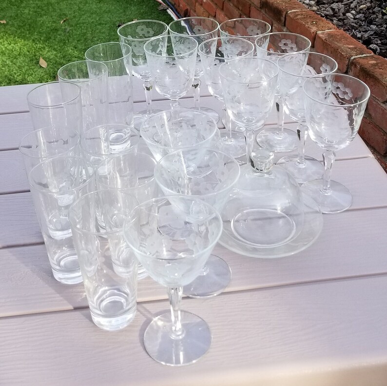 Heritage by Princess House Vintage Floral Design Crystal - Etsy