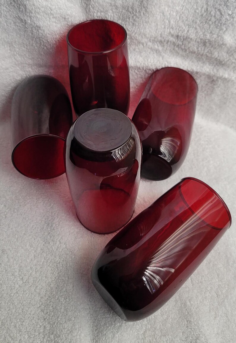 Royal Ruby Red 12 Piece Vintage Drinkware by Anchor Hocking - Etsy