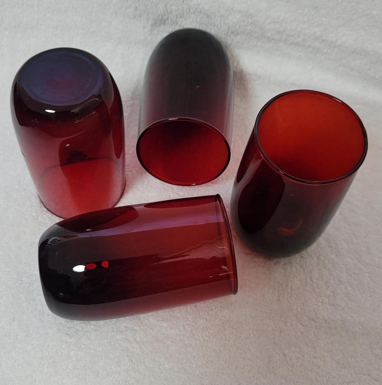 Royal Ruby Red 12 Piece Vintage Drinkware by Anchor Hocking - Etsy