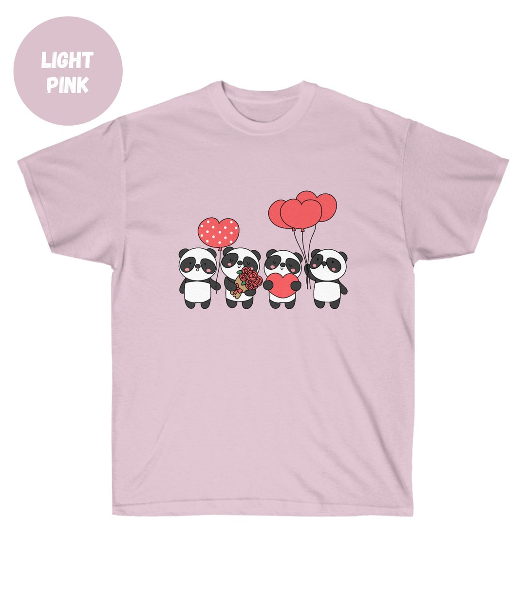 Panda Valentine's Day T-shirt, Panda Heart Shirt, Valentine's Day Gift ...