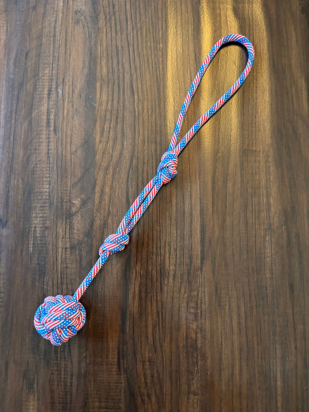 Dog Tug Toy - Rope Monkey's Fist Knot Pull Toy for Interactive Play ...