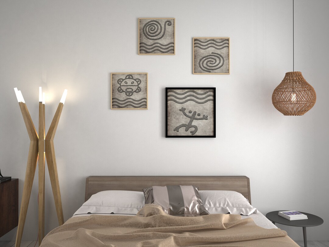 Abstract Digital Art Print, Set of 4 Prints, Digital Print, Digital ...