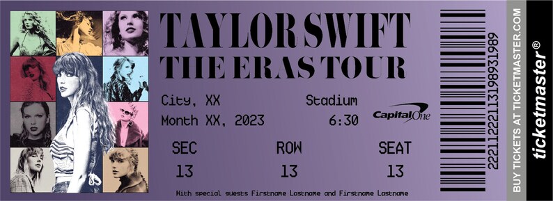 Taylor Swift The Eras Tour Entradas para conciertos - Etsy México