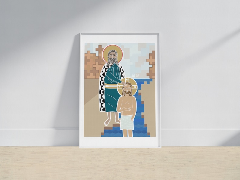Epiphany Religious Icon Digital Print Eastern Orthodox Iconography ...