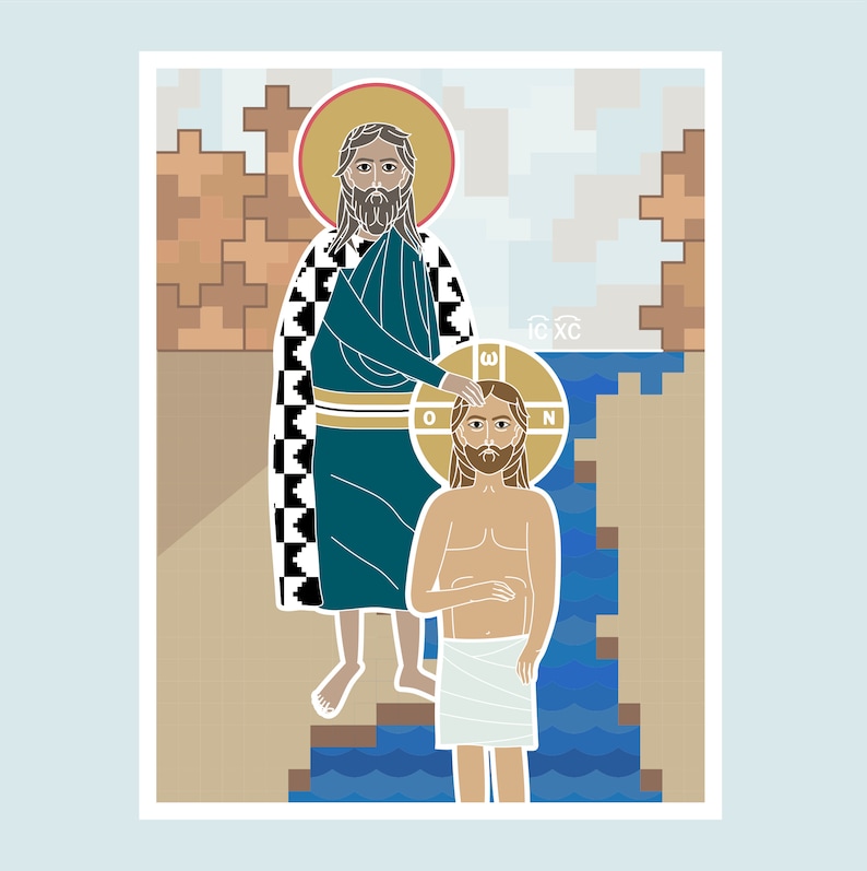 Epiphany Religious Icon Digital Print Eastern Orthodox Iconography ...