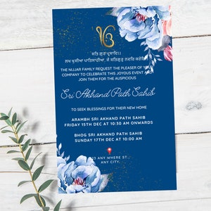 Editable Akhand Path Invitation, Sukhmani Sahib Path Invitation ...