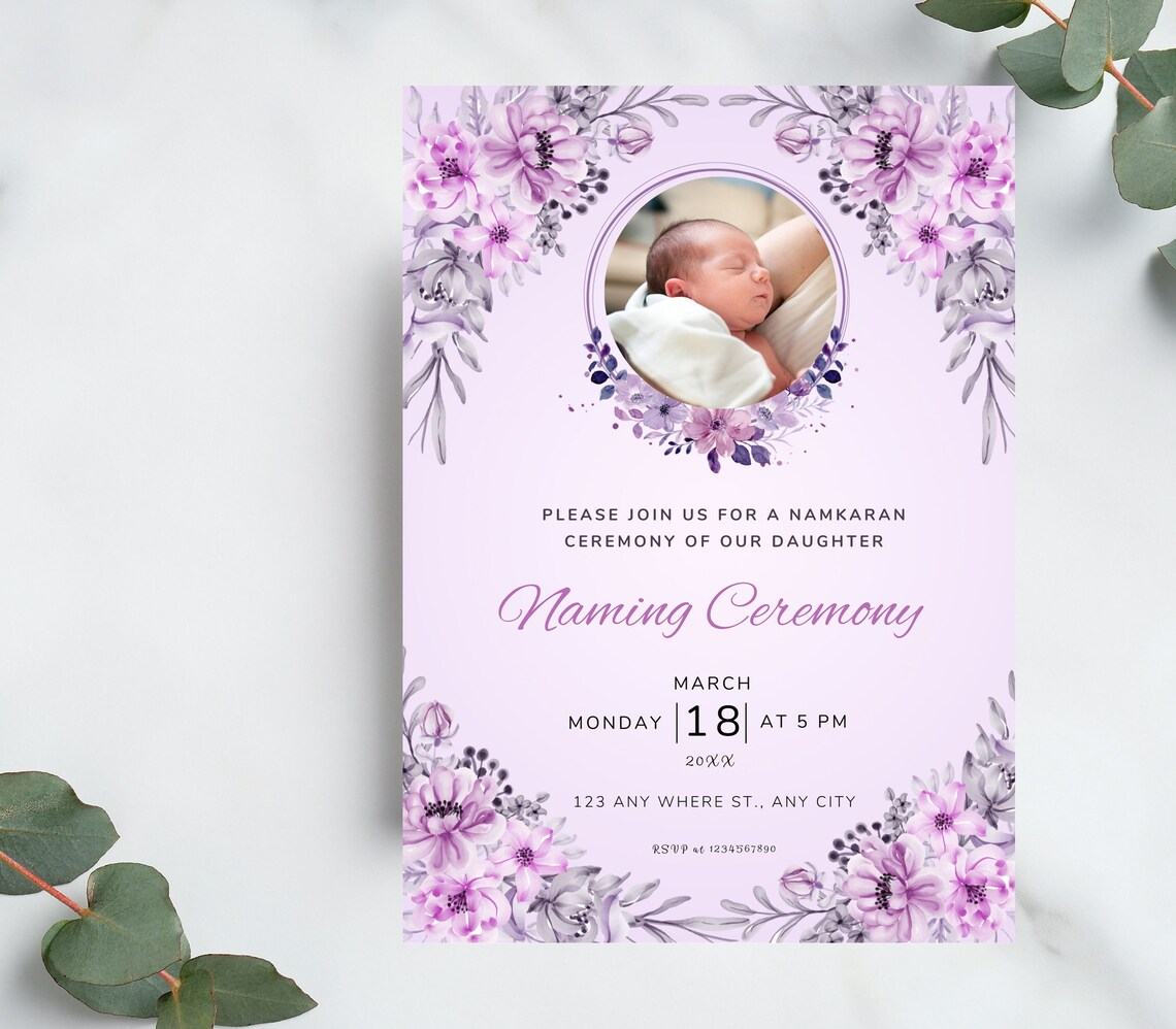 Editable Baby Naming Ceremony Invite, Indian Namkaran Ceremony ...