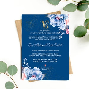 Editable Akhand Path Invitation, Sukhmani Sahib Path Invitation ...