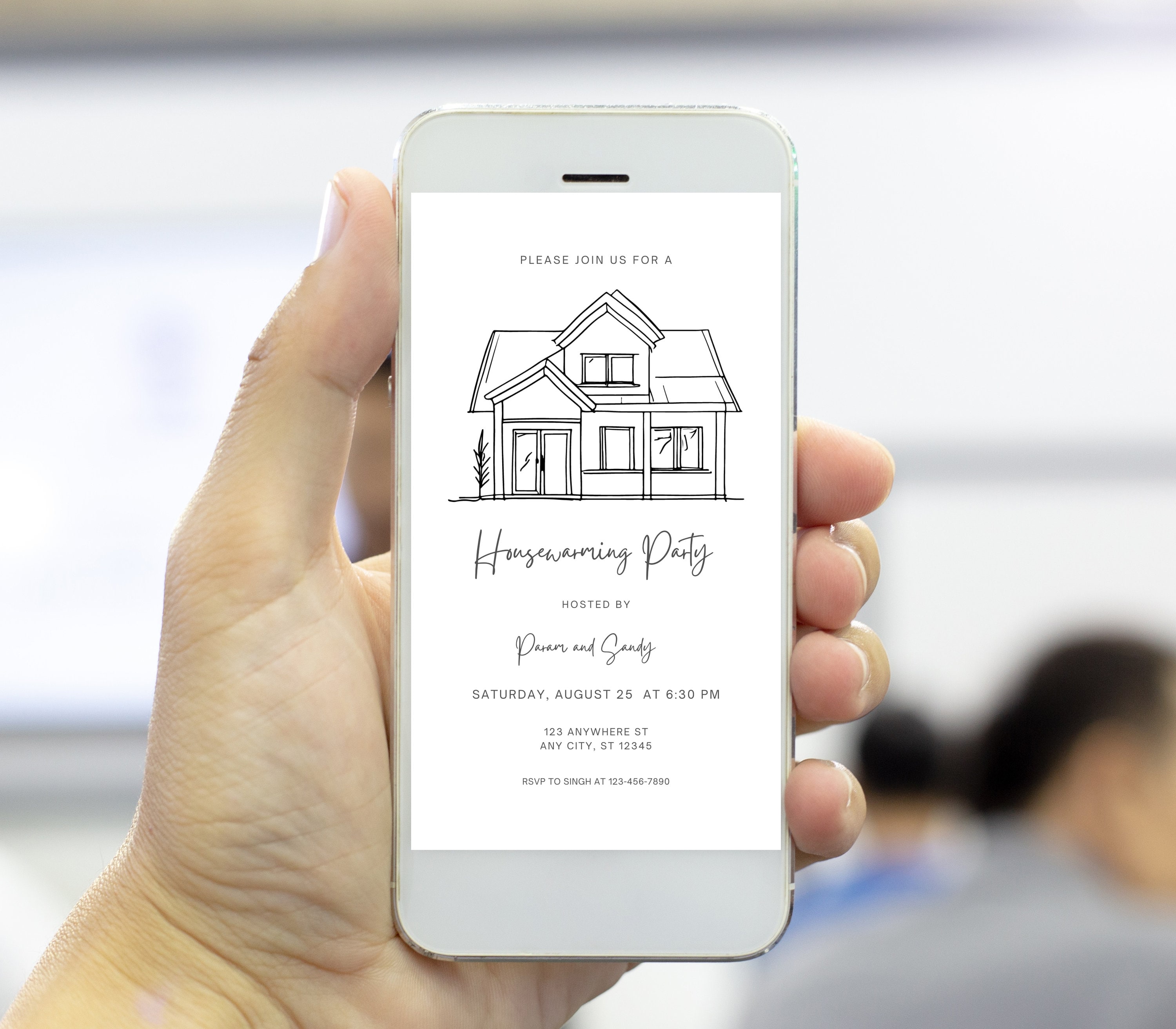 Editable Housewarming Invitation Digital New Home Party Invite ...