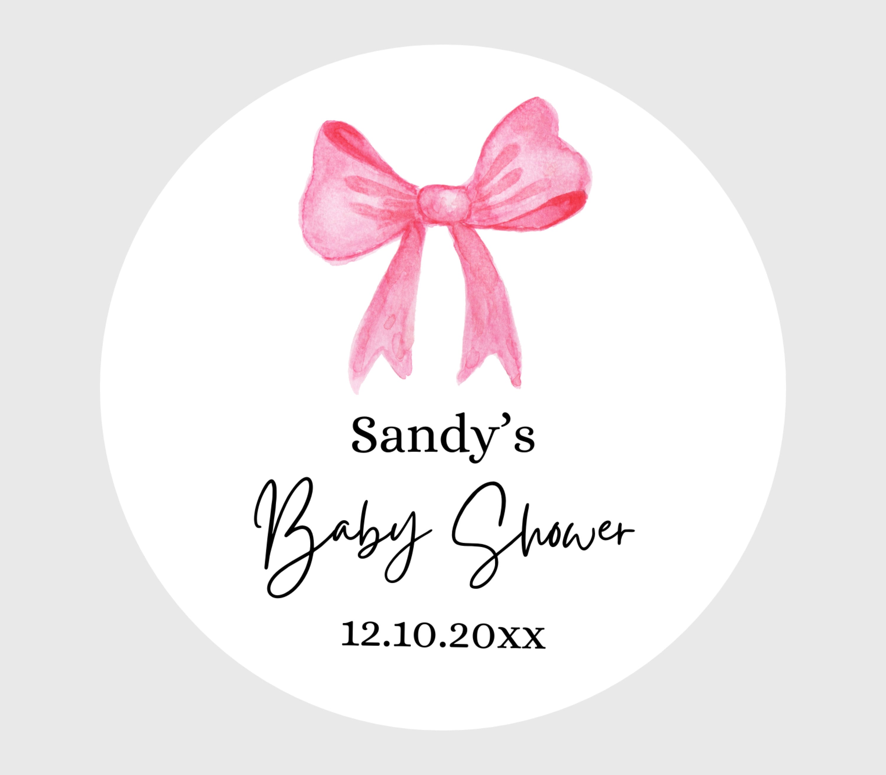 Editable Stickers Canva Template, Baby Shower Stickers, Thank You ...