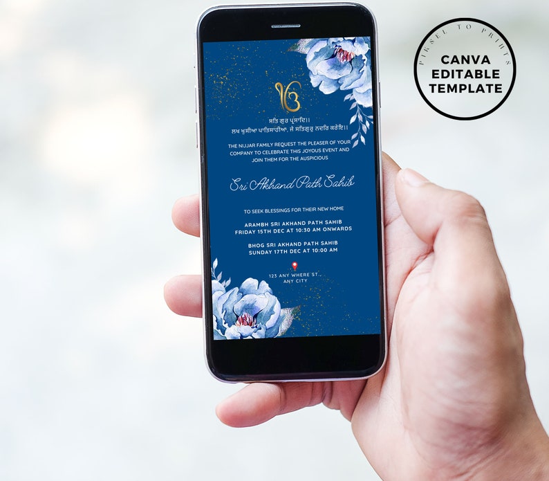 Editable Akhand Path Invitation, Sukhmani Sahib Path Invitation ...