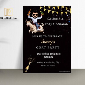 Goat Party Invitation: Punjabi Sikh Pre-wedding Invite (digital) - Etsy