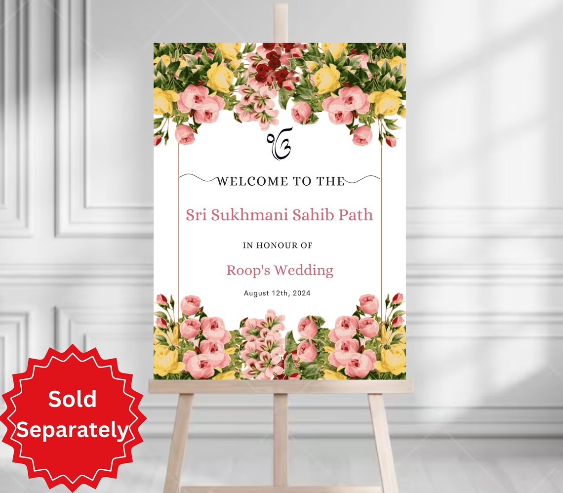 Editable Sukhmani Sahib Path Welcome Sign Akhand Path Sign - Etsy
