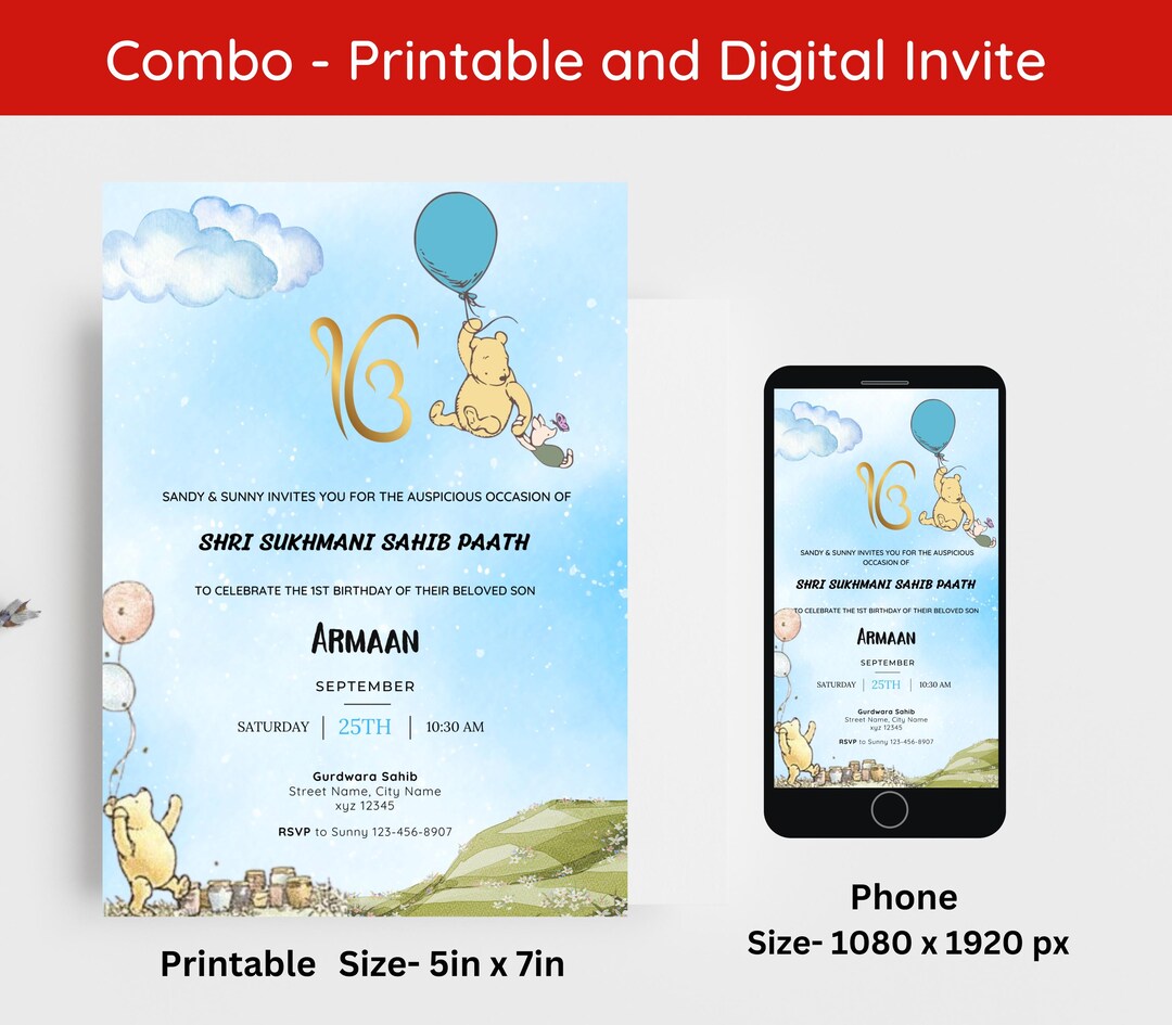 Editable Sukhmani Sahib Path Invitation, Sukhmani Sahib Path Digital ...