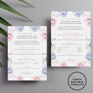 Editable Sikh Wedding Invitation Card Bundle All in One, Paath Invite ...