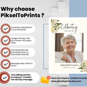 Editable Funeral Memorial Sign Floral Funeral Welcome Board - Etsy