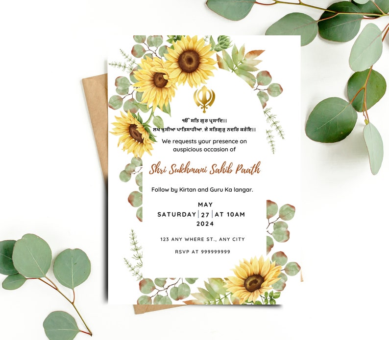 Custom Sukhmani Sahib Path Invitation Birthday, Sehaj Path Invite ...