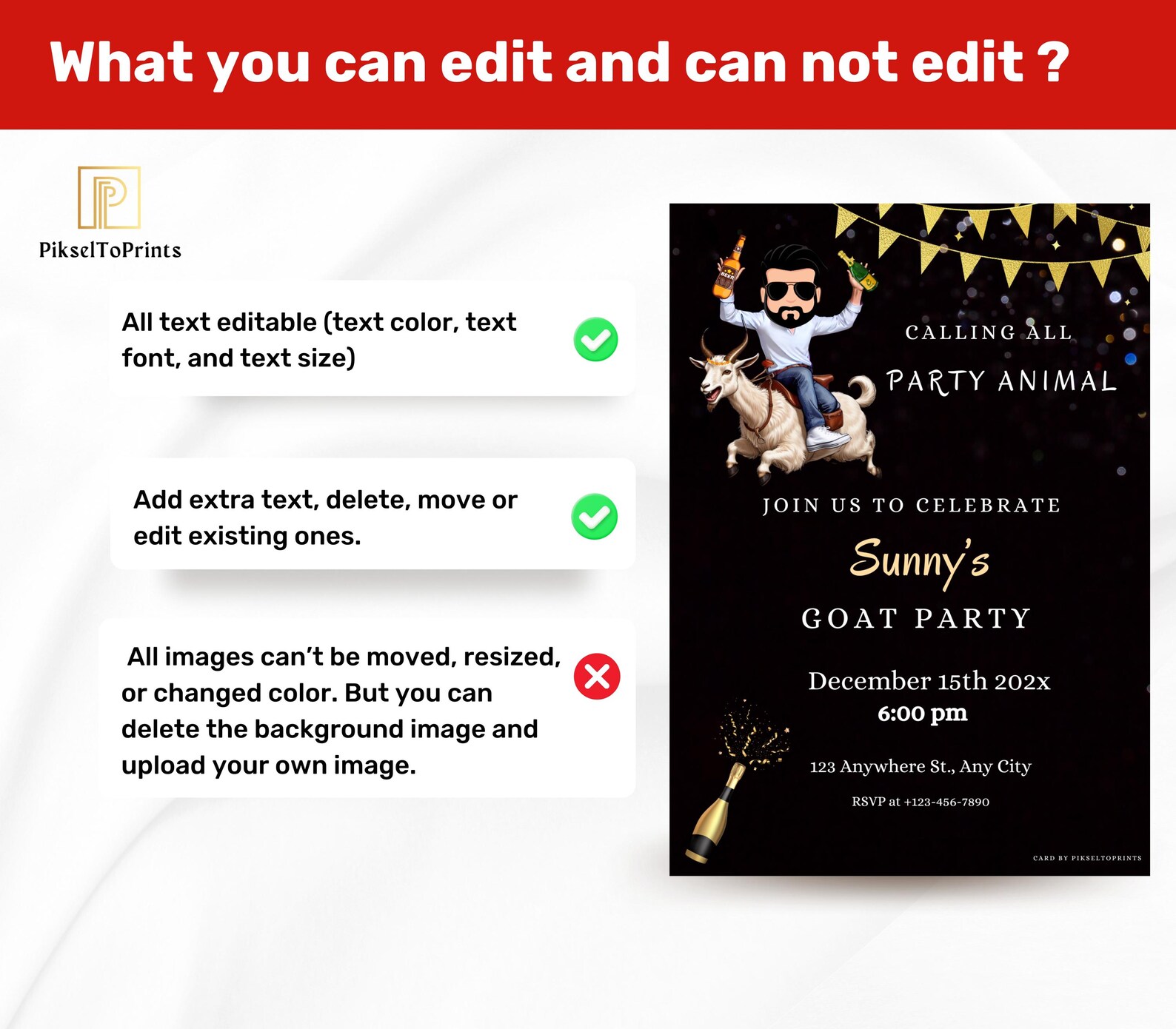 Punjabi Goat Party Invitation: Bakra Party Invite Template, Punjabi ...