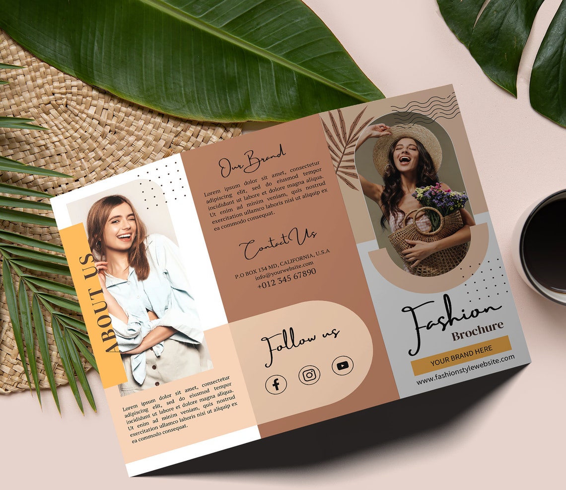 Fashion Women Canva DIY Printable Trifold Brochure Template, Easy to ...