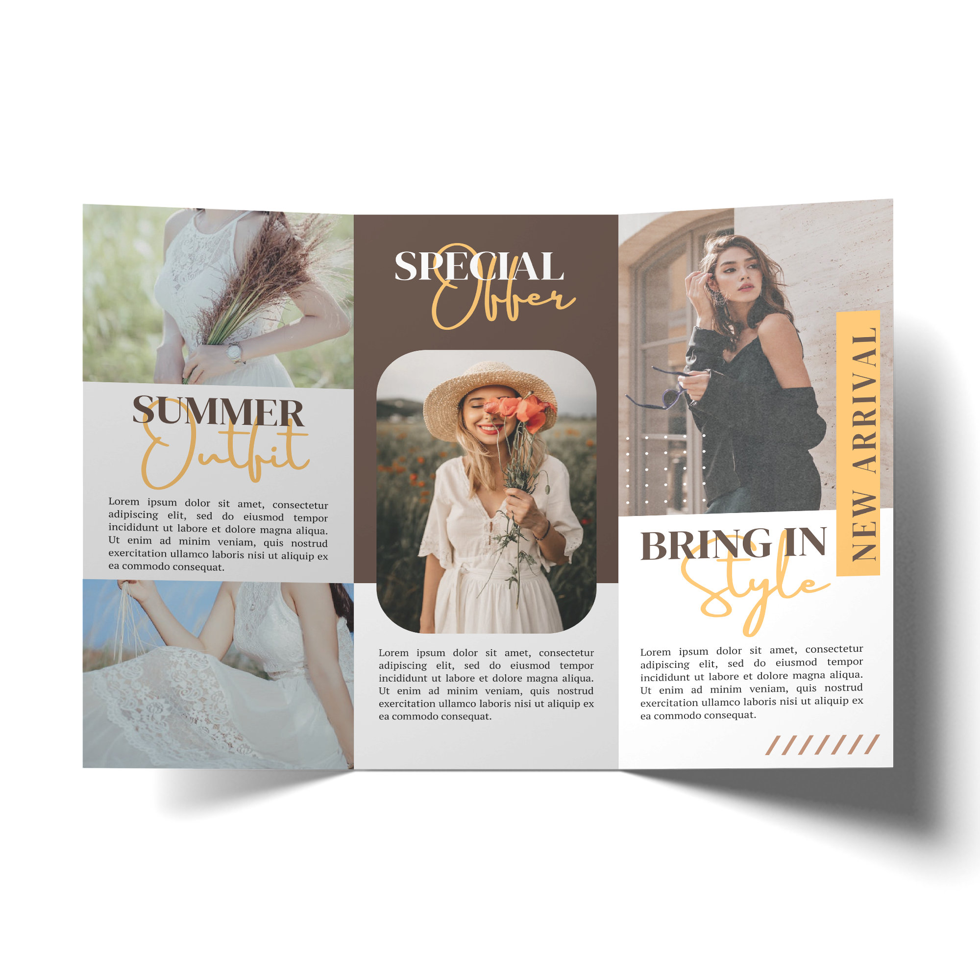 Fashion Women Canva DIY Printable Trifold Brochure Template, Easy to ...