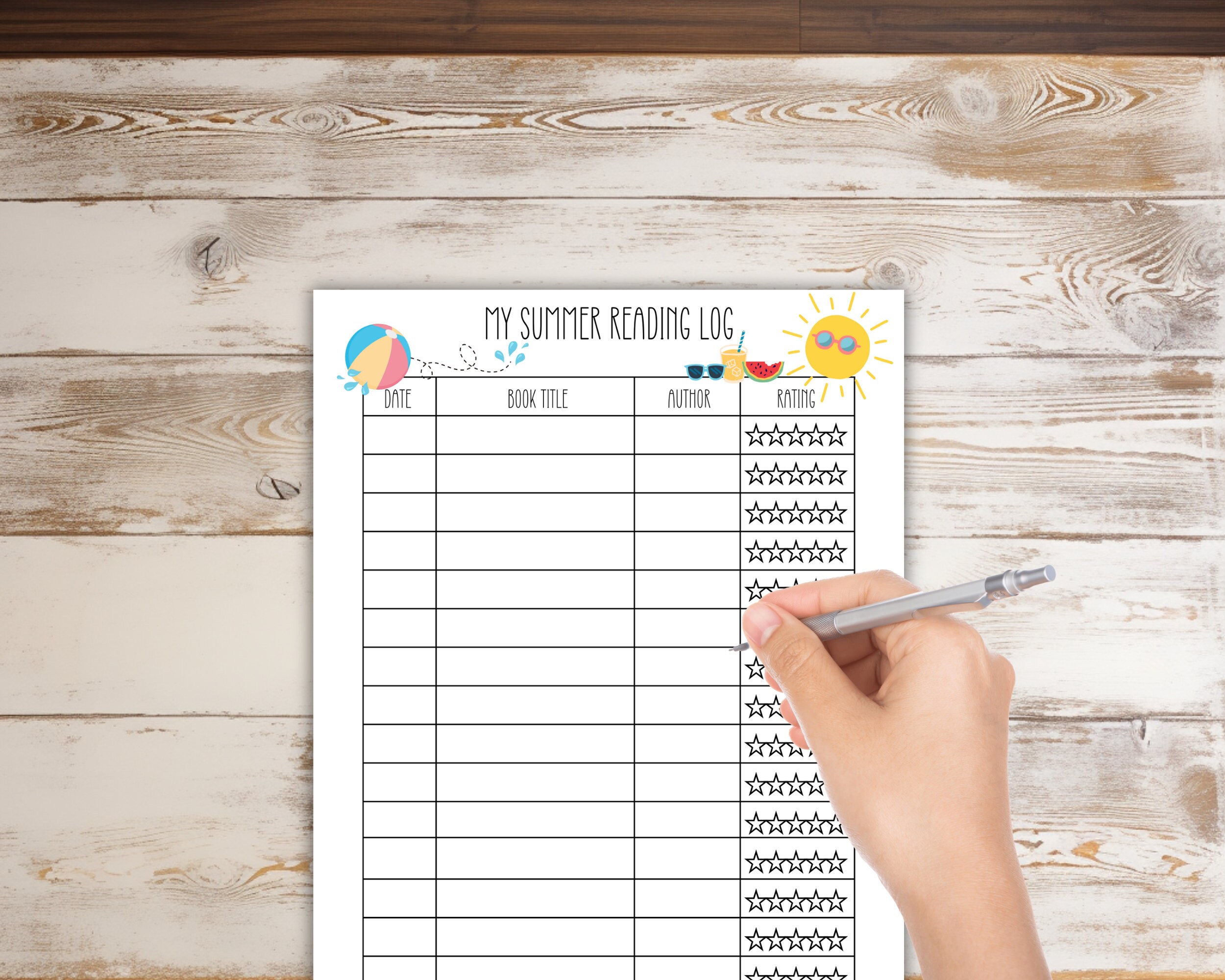 Summer Reading Log, Daily Reading Chart, Reading Minutes Log, Book Log ...