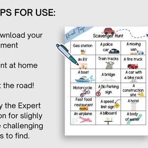 Road Trip Scavenger Hunt,car Scavenger Hunt, Road Trip Game, Travel ...