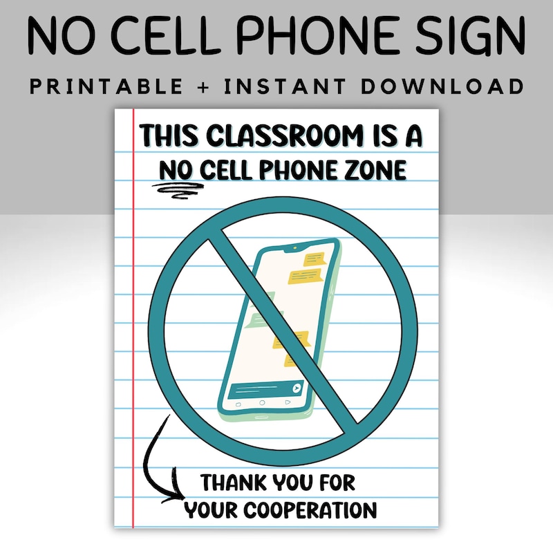 Cell Phone Sign - Etsy