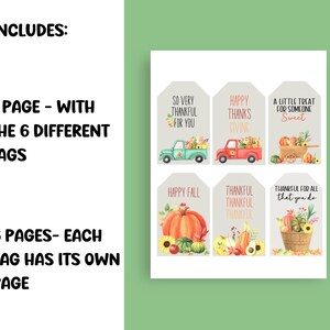 Thanksgiving Gift Tags. Thankful for You Printable Tag, Thanksgiving ...
