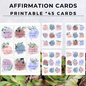 Affirmation Cards Printable, Daily Affirmation Cards, Mindfulness ...