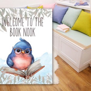Reading Corner Signs Printable, Book Nook Signs, Reading Posters for ...