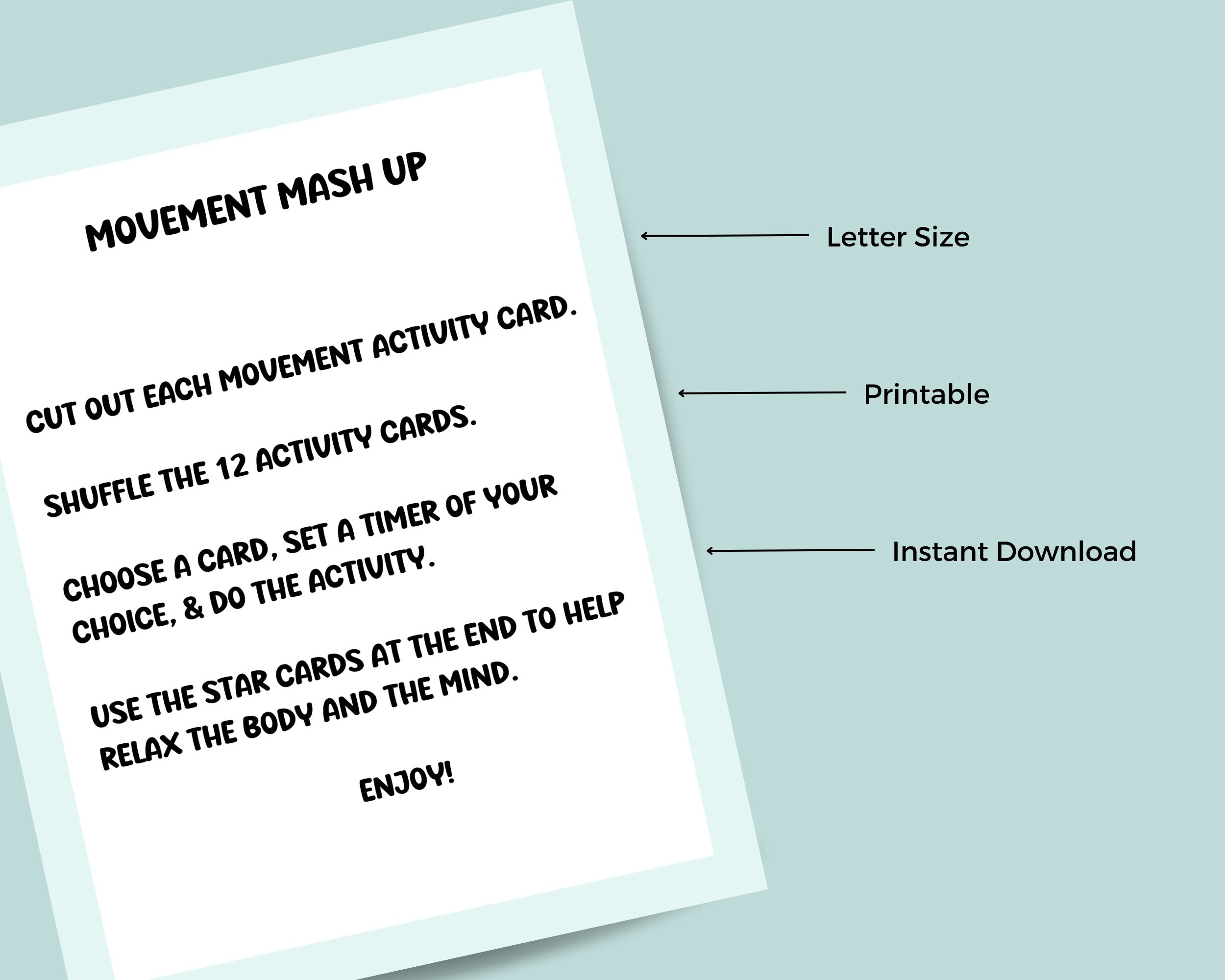 Movement Break Cards, Brain Break Activities, Exercise Cards for Kids ...