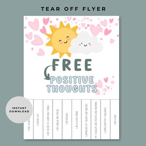 Positive Affirmation Posters for Kids, Positive Thoughts Classroom ...