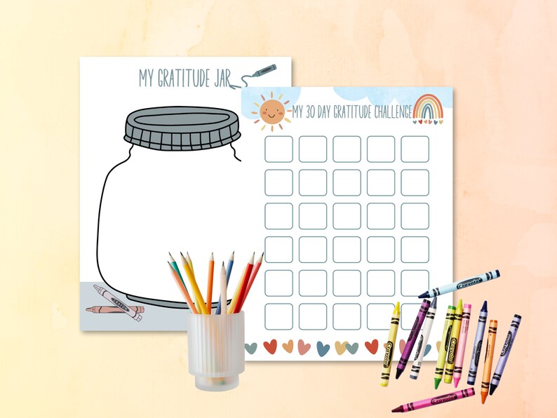 Gratitude Jar Activity Printable, Gratitude Challenge, Kids and Family ...