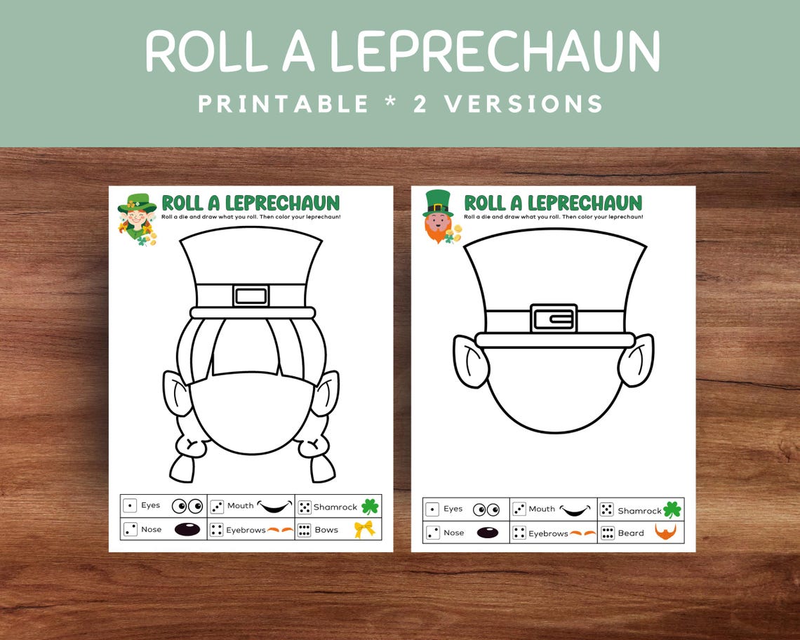 Roll A Leprechaun Dice Game, Leprechaun Dice Game, St. Patrick's Day ...