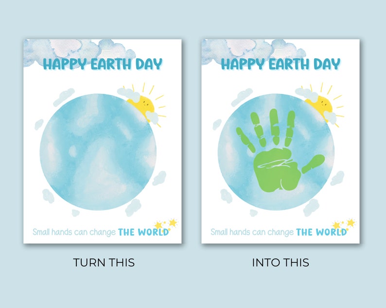 Earth Day Handprint, Earth Day Printable, Earth Day Preschool, Toddler ...