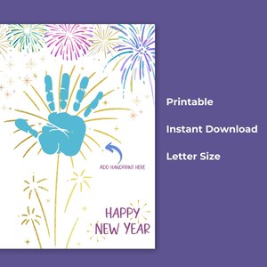 New Years Handprint Art, Sparkler Handprint Art, Happy New Year ...