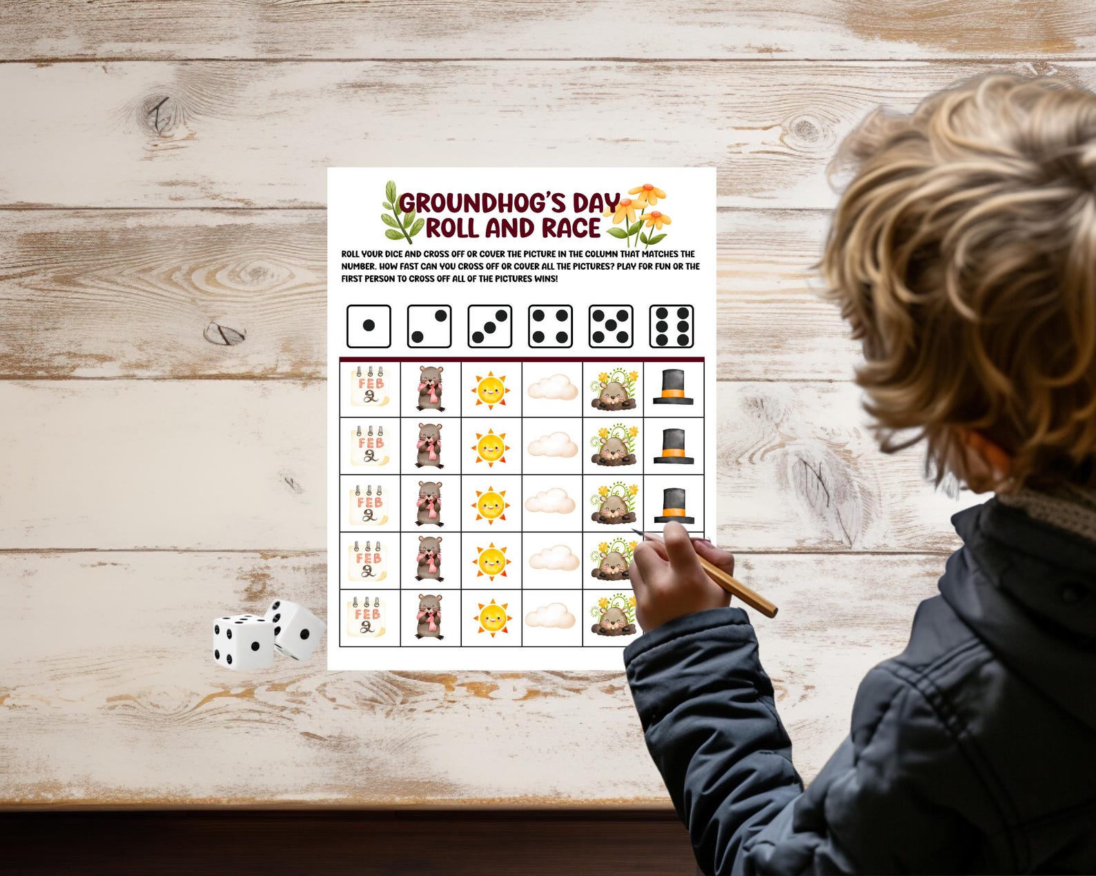 Groundhog Day Game, Winter Party Game, Groundhog's Day Activity for ...