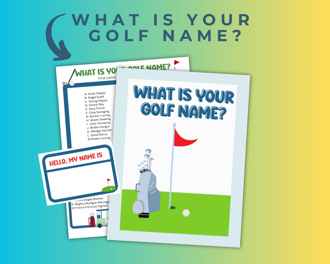 Golf Party Games, What is Your Golf Name, Golf Birthday Party ...